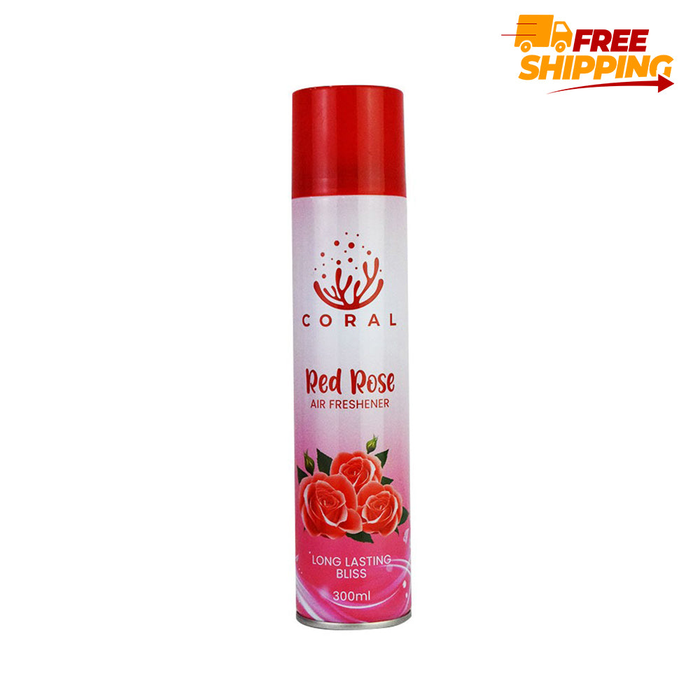 Coral Red Rose Air Freshener Spray - 300ml - Car, Room & Office ...