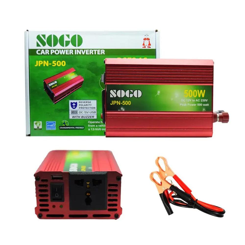 SOGO Car Power Inverter JPN500 - DC 12v To AC 230v - 500w Battery Inve ...